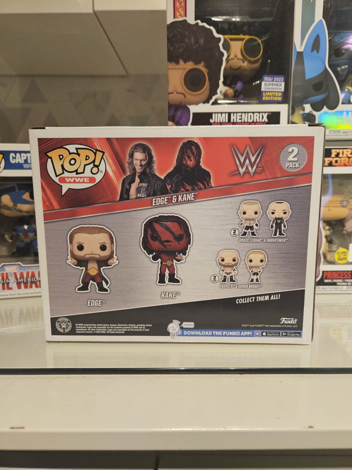 Funko Pop Vinyl WWE Edge and Kane 2 Pack Special Edition Rare AEW ...