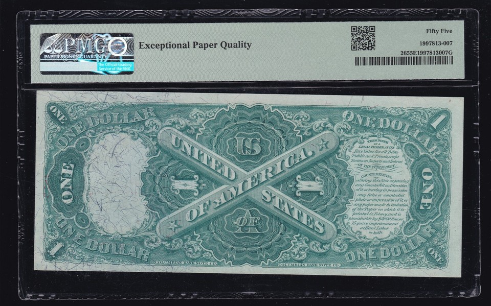 US $1 1875 Washington Legal Tender Note FR 26 PMG 55 EPQ Ch AU (296) | eBay