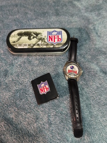 Men's Fossil NFL Broncos Themed Analog Watch (1995) | eBay