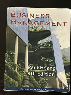 IB Diploma Business Management Textbook by Paul Hoang 4th Edition | eBay