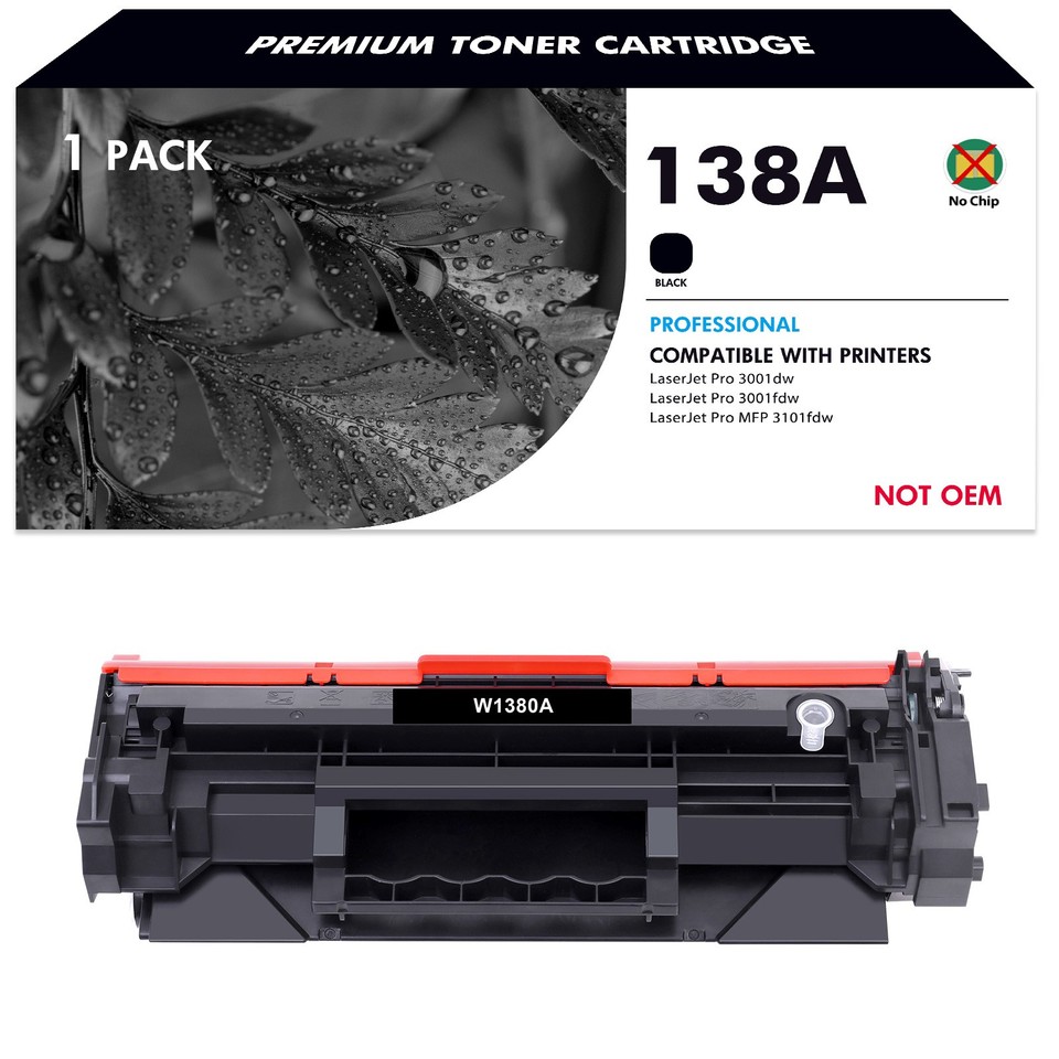 138A 138X W1380A W1380X Toner Fit HP LaserJet 3001dw 3001fdw MFP ...