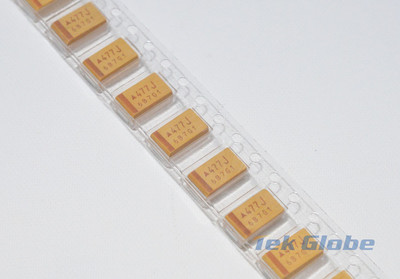 20pcs Tantalum Capacitors 477J 6.3V 470uF Type D SMD 7343 10% Surface ...