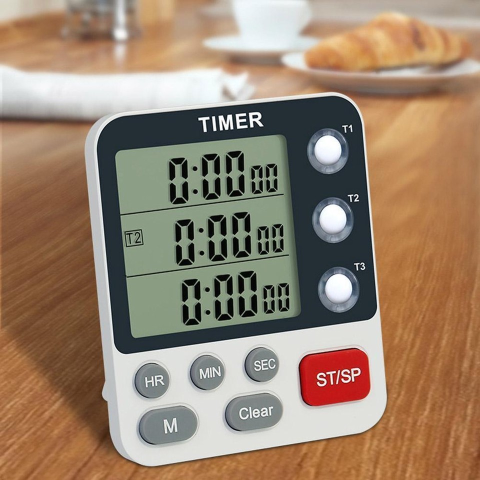 Count Up Countdown Cooking Alarm Clock Digital Display Kitchen Timer ...