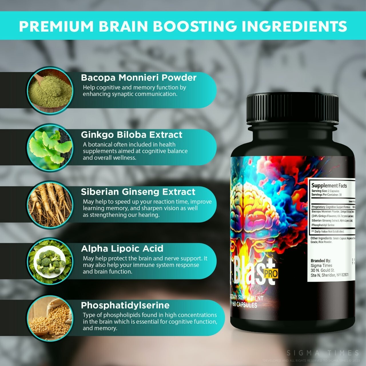 (3 Pack) IQ Blast Pro Cognitive Pills to Restore Memory Power & Improve ...
