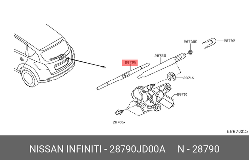 Genuine OE Blade Assembly Back 28790JD00A , 28790-JD00A | eBay.de