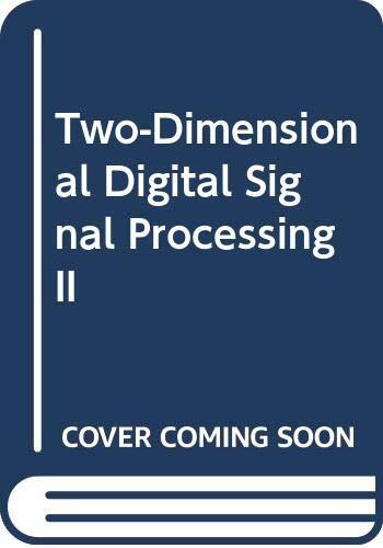 Two-Dimensional Digital Signal Processing II de Unknown | eBay