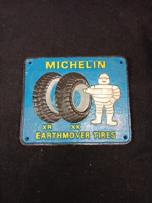 Cast Iron Vintage Michelin Earthmover Tires Advertising Display Sign | eBay