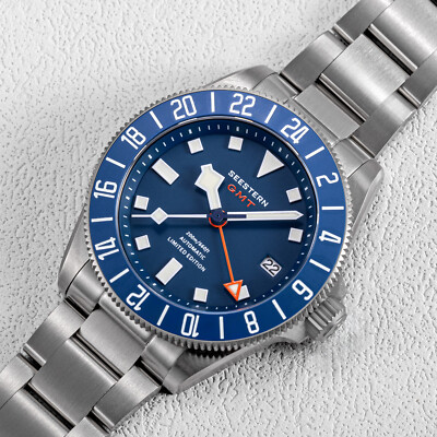 SEESTERN S462.E Titaniumn GMT Professional Diver Limited Edition Mens ...