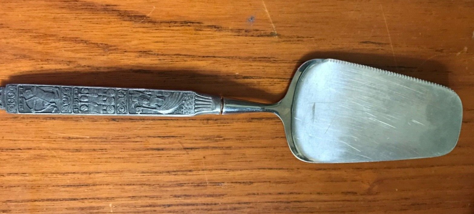 vtg Konge Tinn pewter cake pie server spatula Norway viking motif 9" | eBay