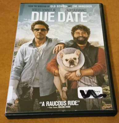 Due Date (DVD, 2010 Warner Brothers). ROBERT DOWNEY JR. & ZACH ...