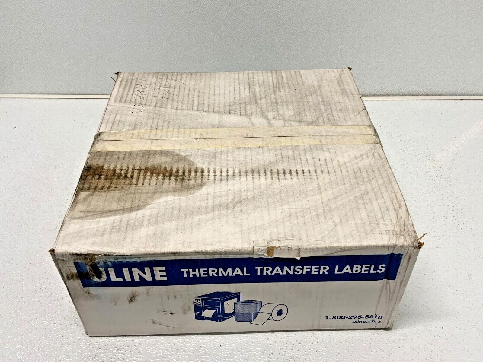 ULINE S-5954 Open Case 3 Rolls 6x4 Thermal Transfer Labels Zebra Eltron ...