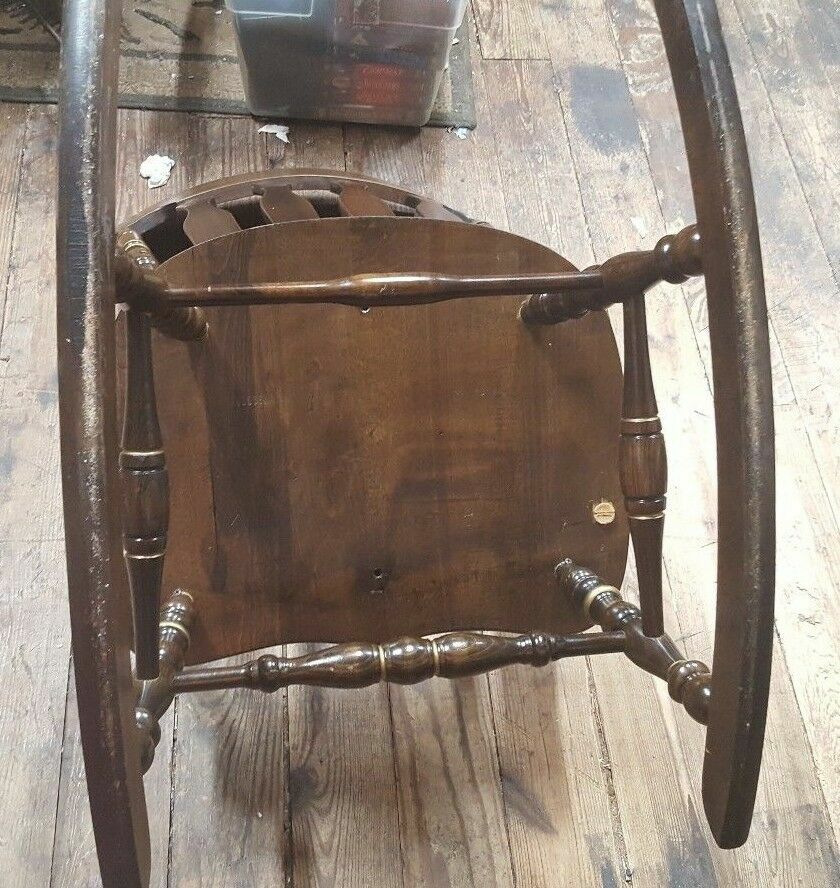 Vintage Full Size U.S.S. CONSTITUTION Wood Rocking Chair Made in ...