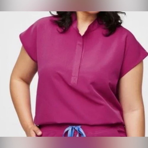 FIGS Women's Rafaela Scrub Top Sz S Raspberry Sorbet Medical Hospital ...
