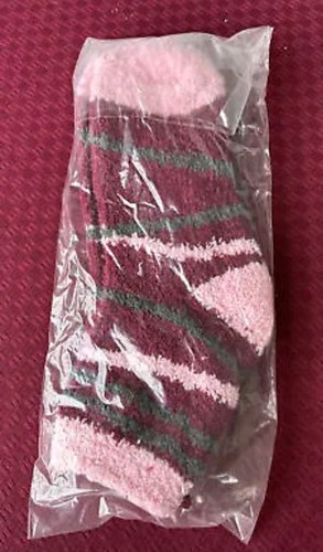 Mary Kay Women's One Size Pink Burgundy Striped Cozy Knit Socks 1 Pair ...