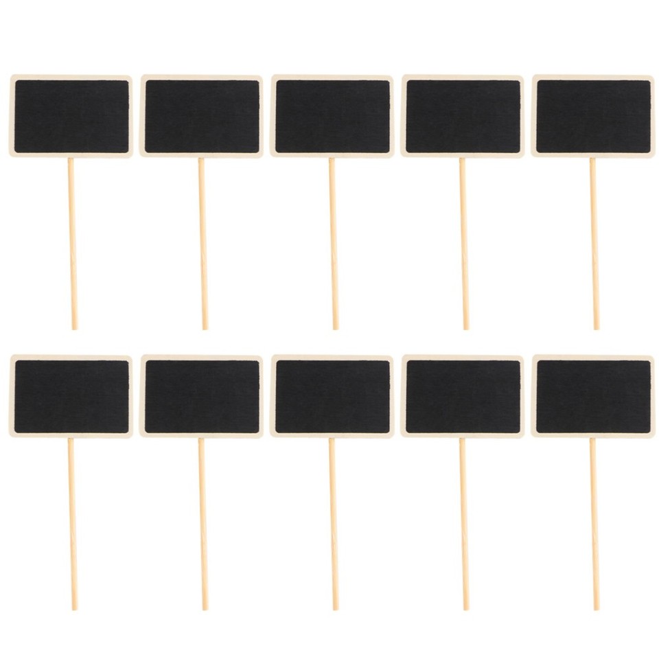 40 pcs Wooden Mini Blackboard Toppers Message Board Creative Chalkboard ...