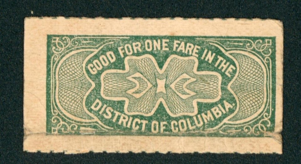 1900's Capital Traction Company Railway Ticket - Washington ** PAPER ...