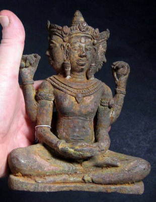 OLD BRONZE BRAHMA STATUE CAMBODIA 100 + YEARS OLD | eBay