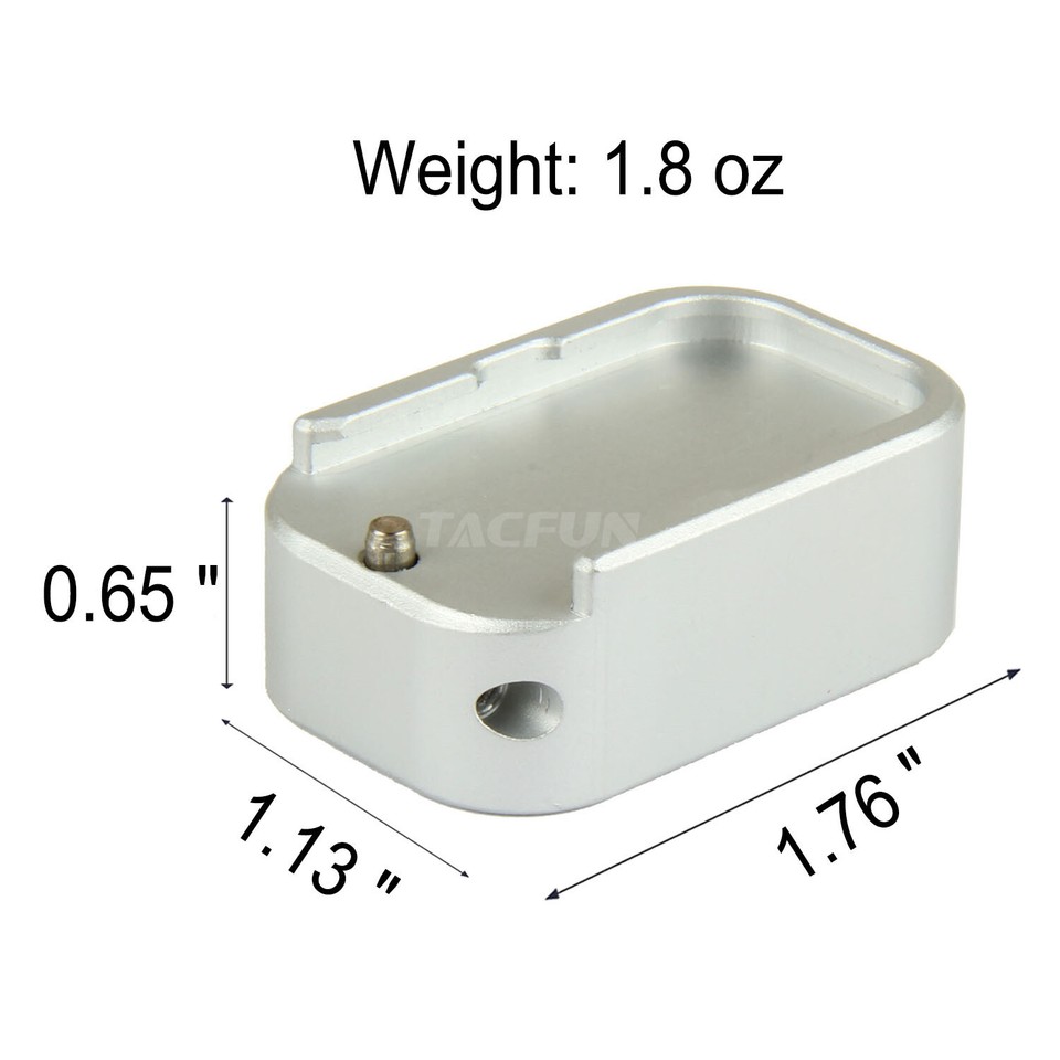 Magazine Base Pad +0 Floor Plate Counterweight for Glock 9mm/.40 | eBay