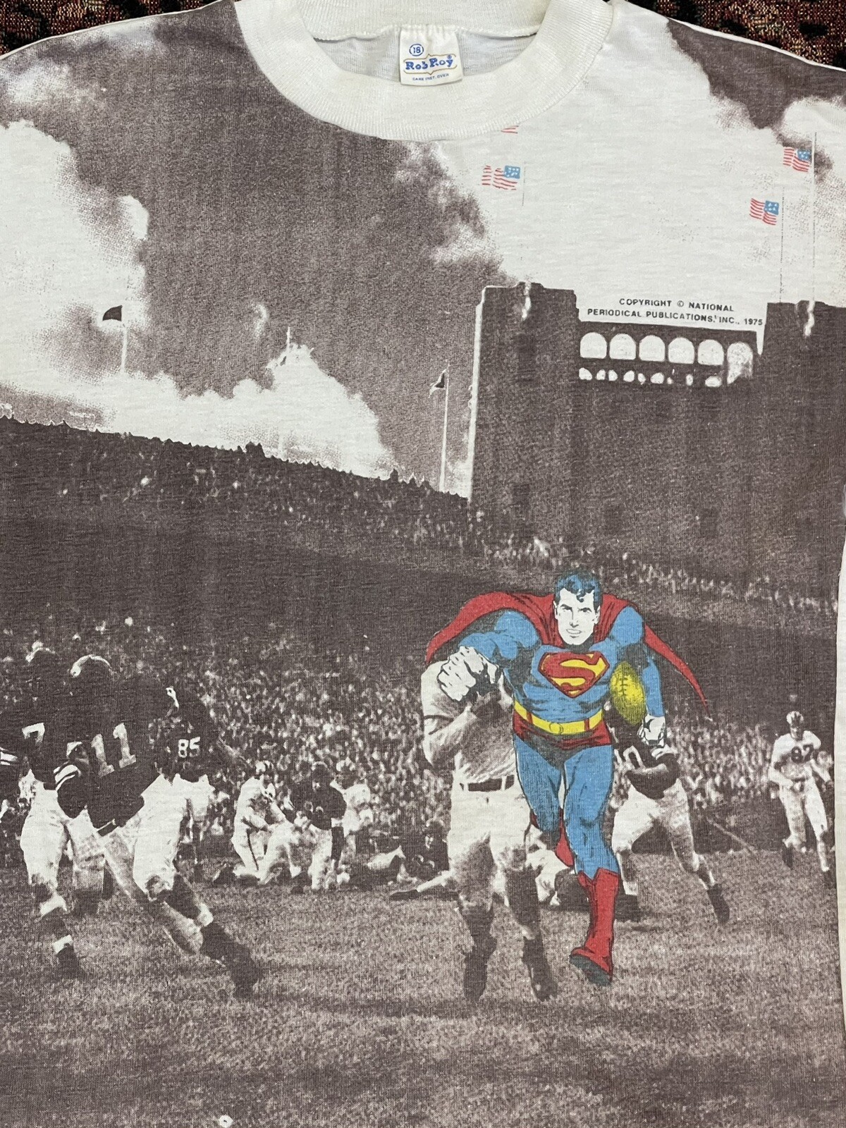 Vintage Rob Roy Superman Football photo Print Shirt e… - Gem