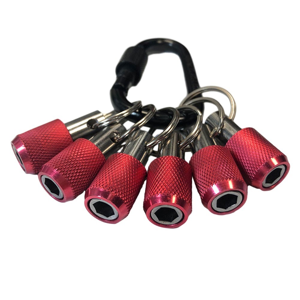 Hex Shank Screwdriver Bits Holder Keychain Extension Bar Set with 6pcs ...