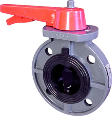 FNW FNW721EM 3" PVC Butterfly Valve EPDM Seat & O-Ring w/ Lever Handle ...
