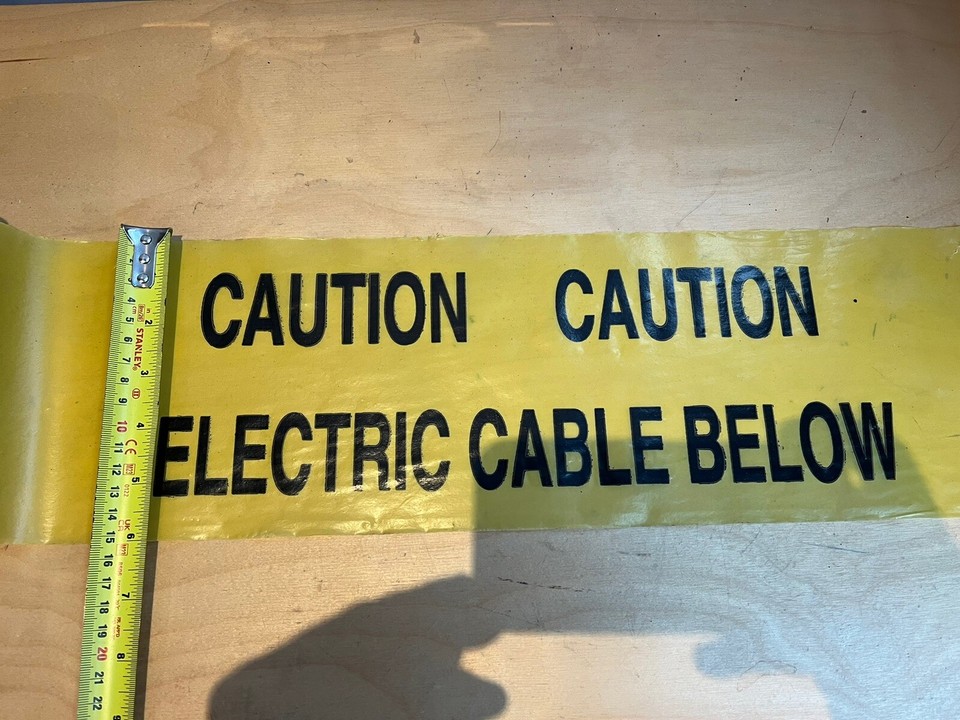 Caution Underground Electric Cable Below Warning Tape 35 meters ...
