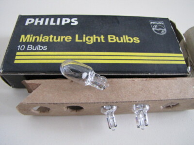 Philips MINIATURE LAMPS AUTO BULBS - Set of 3 - 12V 27A 194 - UNTESTED ...