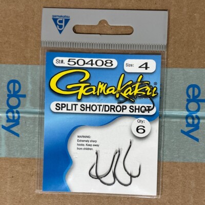 Gamakatsu - Split Shot / Drop Shot - Hook Size 4 - 50408 - 6 per pack ...