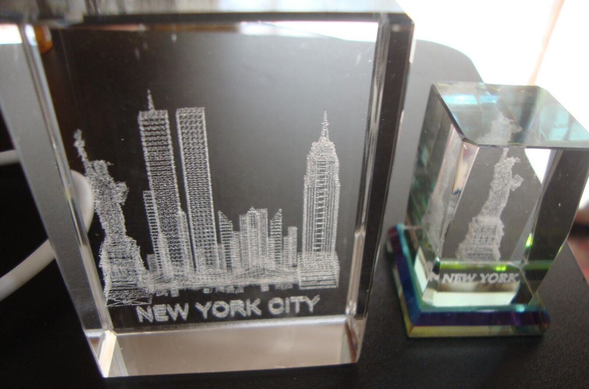 Skyscraper Paperweights Vintage Art Glass Paperweight Austria Souvenir