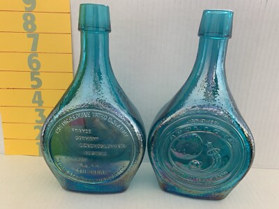 Wheaton Great American Series Glass Decanters (2) Blood & Guts, Fore On ...