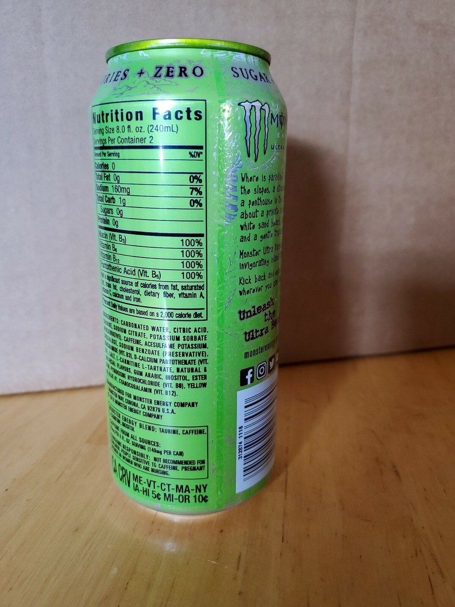 Green Monster Energy Drink Nutrition Label at Jett Tishler blog