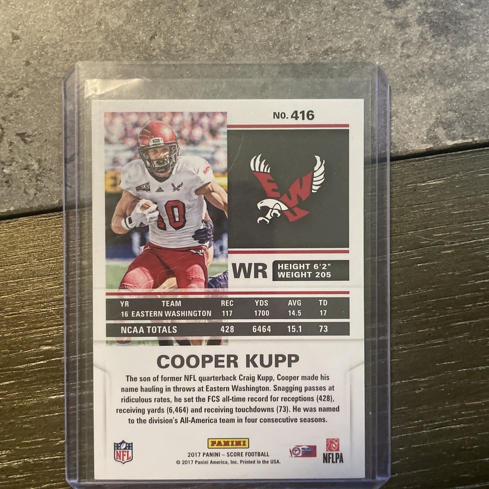 2017 Score COOPER KUPP RC Rookie Card #416 Los Angeles Rams SUPER BOWL ...