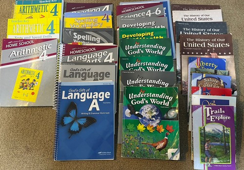 Abeka 4th Grade Lot Teacher Editions Student Workbook Tests/ Quiz Keys ...