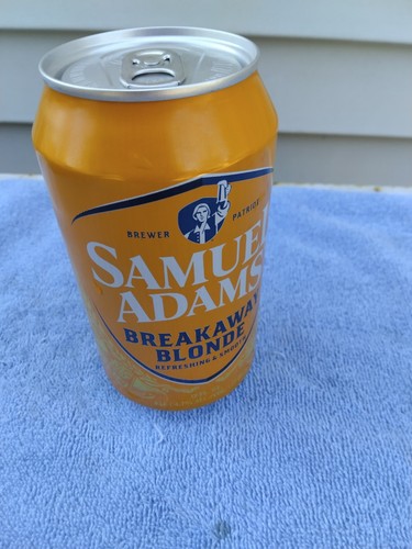 SAMUEL ADAMS BREAK AWAY BLONDE ALUMINUM CHEAP BEER CAN CANS EMPTY DOW ...