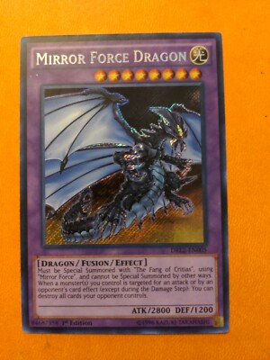 YuGiOh Card Secret Rare Mirror Force Dragon 1st Edition DRL2-EN005 | eBay