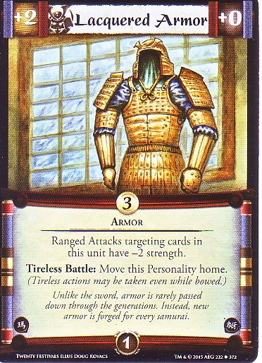 3 x Lacquered Armor L5R CCG TF Twenty Festivals | eBay