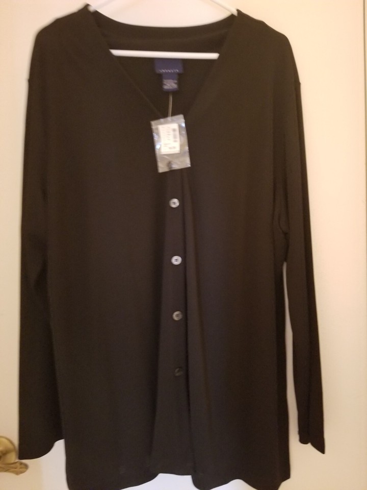 Venezia Black Polyester Rayon Jacket Size 18/20 Lane Bryant Button ...