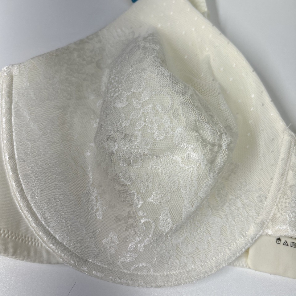 Vanity Fair Beauty Back Minimizer Bra Ivory Lace Full Figure Sz 44 DD ...