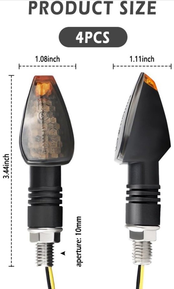 4 LED Turn Signal Kit Dual Sport Enduro Blinker Light Street Legal Dirt ...