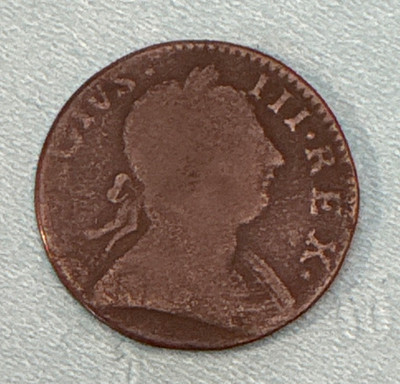 AMAZING !! - 1775 King Geo III Colonial Copper Coin ☆ VERY GOOD DETAIL ...