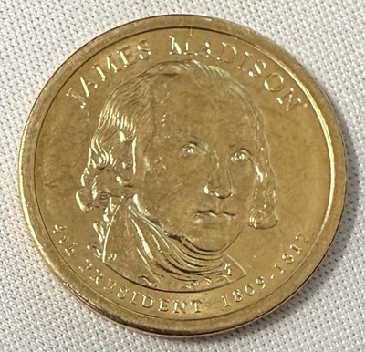 2007-D JAMES MONROE Presidential $1 Dollar Coin 4th President 1809-1812 ...