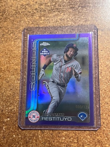 2025 Topps Chrome Pro Debut Purple Refractor # PDC-37 Bladimir ...