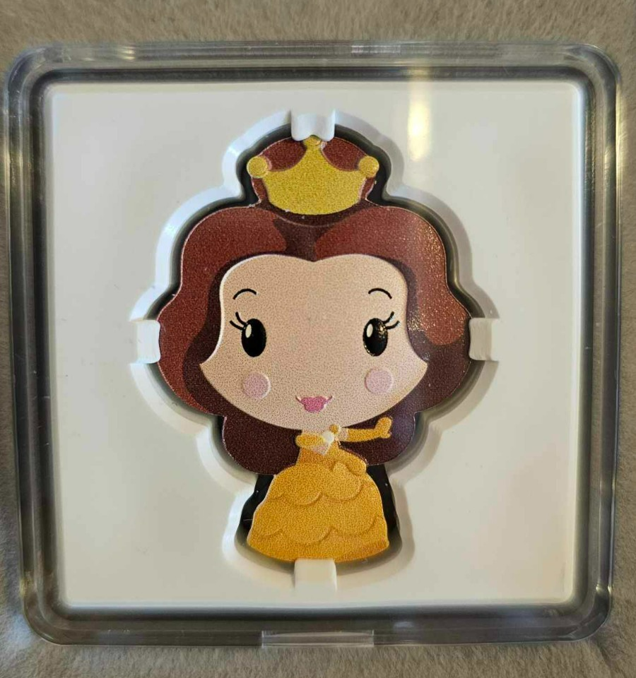 Disney Princess Chibi Coin - 03. Belle 1oz silver 2021 Niue Chibi Coin ...