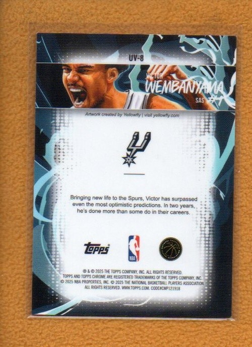 2025-26 Topps Chrome Victor Wembanyama Ultra Violet Case Hit SSP | eBay