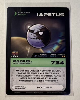 66 Iapetus - SolarCards - SolarBalls 1st Edition Trading Card Game | eBay