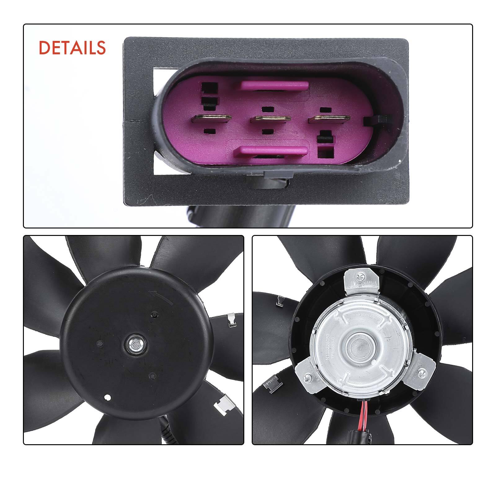 New AC Condenser & Cooling Fans Assembly Kit for Audi TT Quattro ...