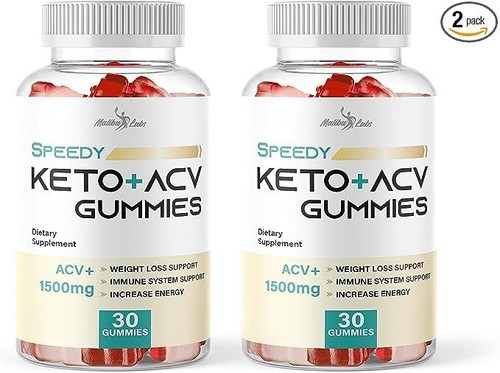 Speedy Keto ACV Apple Cider Vinegar Gummies Weight Loss - 1500mg (60 ...