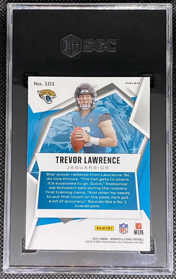 2021 Rookies & Stars Trevor Lawrence Silver Pulsar Rookie Card SGC 9.5 ...