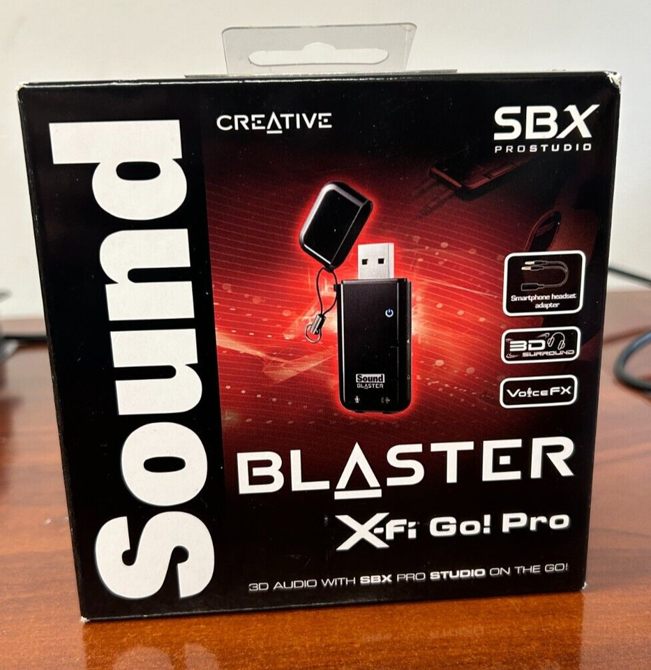 Creative Sound Blaster X-Fi Go Pro USB SBX SB1290 Audio Sound Card ...