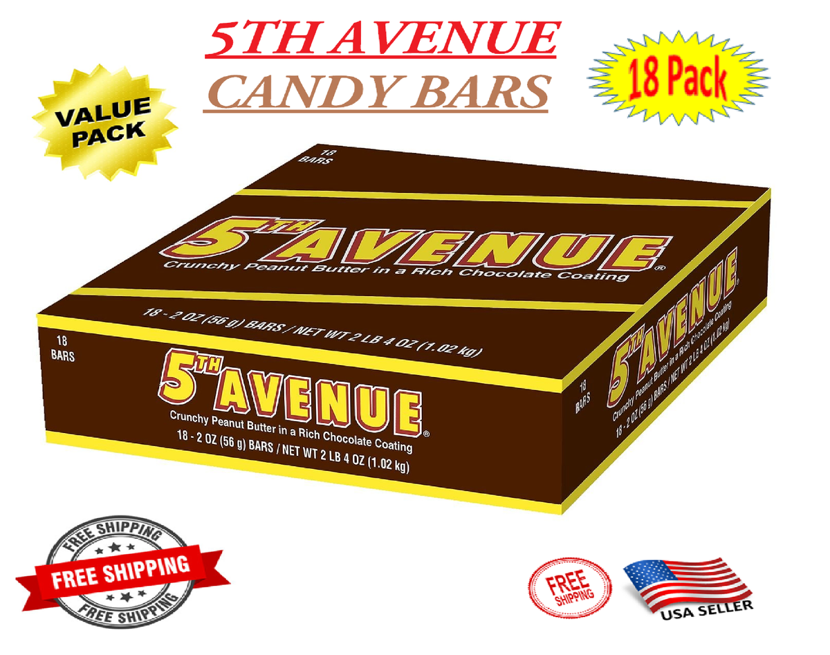 5th Avenue Candy Bar Hershey's 5th Avenue Bar 56 G (Pack Of 6)